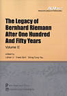 The Legacy of Bernhard Riemann After One Hundred and Fifty Years ...